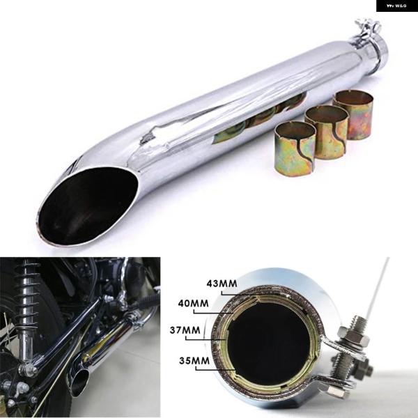 ハーレー ズ/ ホンダ CRF230F CRF150F 汎用 クローム バイク カフェレーサー エキゾースト パイプ マフラーテール チューブ サイレンサー カスタム パーツ アクセサリーHigh-concerned chemical:No...