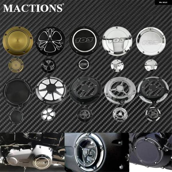 オートバイ 5穴 ダービークラッチ タイミングタイマーカバー エンジン カバー ハーレー ダイナ ツーリング ソフテイル エレクトラ グライド FLHR FXD 99-2017 カスタム パーツ アクセサリーProtective parts...