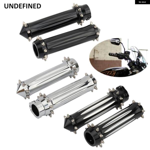 25MM 1インチ オートバイ ハンドルバー グリップ CNCスパイクハンド グリップ ハーレー ツーリング スポーツスター XL883 ダイナ ファットボーイ ソフテイル ロード キンググライド カスタム パーツ アクセサリーItem D...