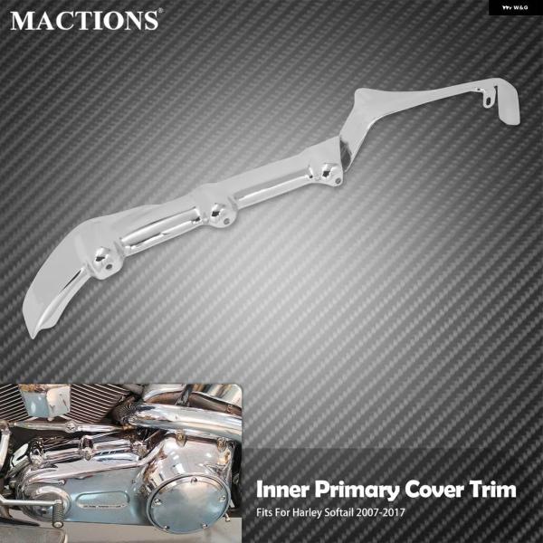 オートバイ クロームインナープライマリーカバー トリム ハーレー ソフテイル ヘリテージ クラシック ファットボーイ デラックス FLST FXST 2007-2017 スリム FLS FLSTFB カスタム パーツ アクセサリーHigh-...