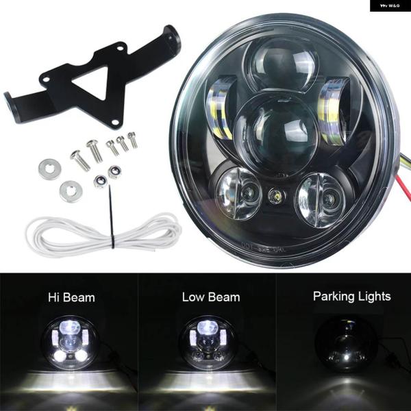 5.75インチ LED ヘッドライト ハイビーム/ロービーム パーキング ライト ブラケット 付き ヤマハ ボルト レイダー ストライカー SCR950 ウォリアー カスタム パーツ アクセサリーHigh-concerned chemica...