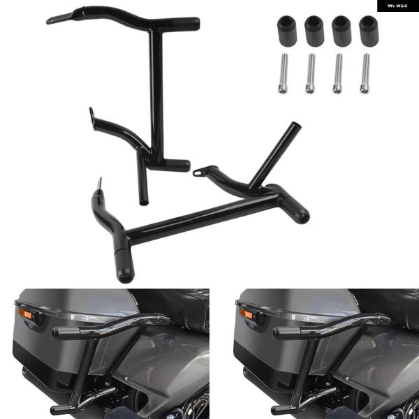 オートバイ ブラック サドルバッグ ガードレールバッグガード 2009-2024 ハーレー ロードグライド ストリートグライド ロードキング エレクトラグライド ウルトラ カスタム パーツ アクセサリーHigh-concerned chem...