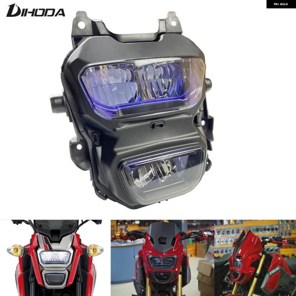 バイク 3000LM ヘッドライト モンキー フロントガラス LED ランプ ホンダ GROM MSX125SF 2016 2017 MSX125 2018 M3 M5 カスタム パーツ アクセサリーLumens:3000LMColor T...