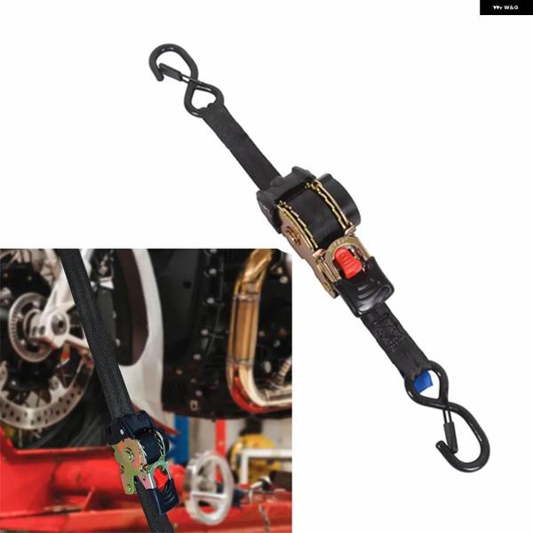 タイフック 引き込み式ラチェットストラップ 25MM X 3メートル タイダウン 貨物ラッシング バイク オフロード車両 船舶 カート トレーラー カスタム パーツ アクセサリーItem Weight:0.7kgItem Height:0i...
