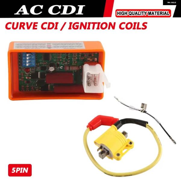 SUPER100 WEB100 WAVE100 YX140 BIZ100 POP100 EX5 バイク 4000RPM-12000RPM 5ピン ACカーブレーシングCDI ユニット イグニッション コイル カスタム パーツ アクセサリーH...