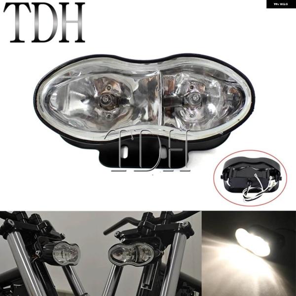 汎用 バイク HALREY ホンダ ヤマハ スズキ チョッパー カフェレーサー オーバル ツイン ヘッドライト ウェーブ ヘッドランプ バルブ カスタム パーツ アクセサリーHigh-concerned chemical:NoneColor...