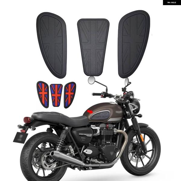 スピードツイン900 1200スピード ツイン1200 バイク サイドタンク パッド カバー ステッカー T100 T120スピード 400 スクランブラー400X 400X タンク パッド カスタム パーツ アクセサリーProtectiv...