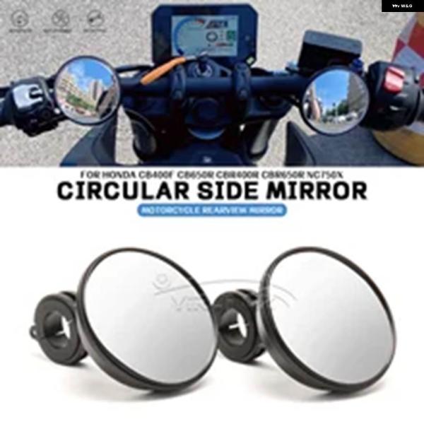 オートバイ レトロバイザー ホンダ CB400F ESPELHO CONVEXO ESPELHOS DE GRANDE ANGULARPARA CB650 400R 650R NC750X カスタム パーツ アクセサリーMaterial:S...
