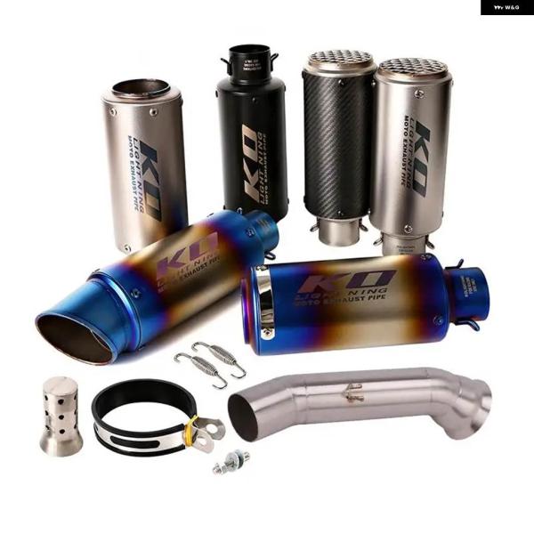 51MM マフラー ドゥカティ ハイパーモタード 821 ハイパーストラーダ 821 13-18 オートバイ エスケープ マフラー ミッドリンク パイプ コネクト チューブ スリップオン カスタム パーツ アクセサリーMotobike Ma...