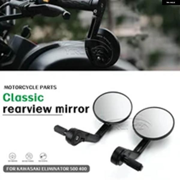 オートバイ バックミラー カワサキ エリミネーター 500 400 ハンドルバー バックミラー レトロ ハンドルバー サイドミラー ELIMINATOR500 400 400 カスタム パーツ アクセサリーOrigin:Mainland C...