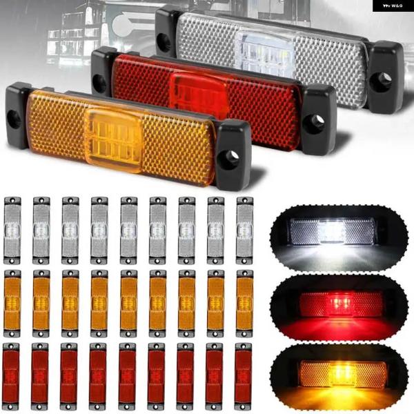 4 LED リフレクター パネル ライト トラック 識別灯 方向指示灯 クリアランス ブレーキ テールライト トレーラー バス トラック バン 12V 24V カスタム パーツ アクセサリーHigh-concerned chemical:N...