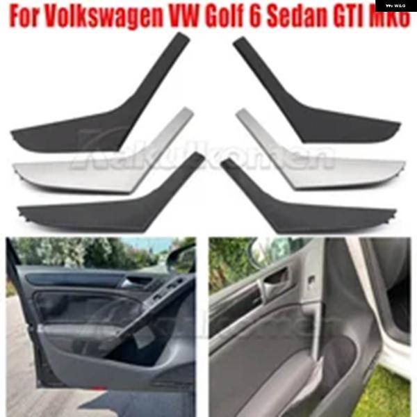 車内 フロントリア 左右 ドアハンドル カバー パネル トリム 交換用 フォルクスワーゲン VW ゴルフ 6 セダン GTI MK6 2009-2014 カスタム パーツ アクセサリーHigh-concerned chemical:None...