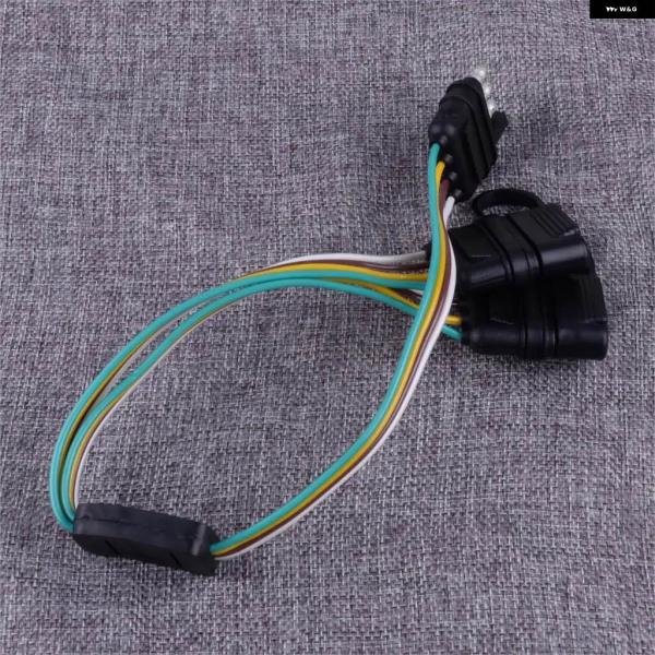 45.5CM トラック トレーラー LED テールゲート ライトバー 1 オス 2 メス フラット Y スプリッター ハーネス アダプター プラグ ライト 配線 4ピン カスタム パーツ アクセサリーHigh-concerned chemi...