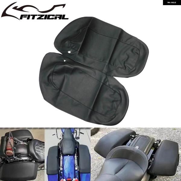 オートバイ 防水 サドルバッグ 蓋カバー レザー ハーレー ツーリング ロードキング スペシャル エレクトラ ストリートグライド FLHTKL 2014-2022 カスタム パーツ アクセサリーProtective parts:OtherH...