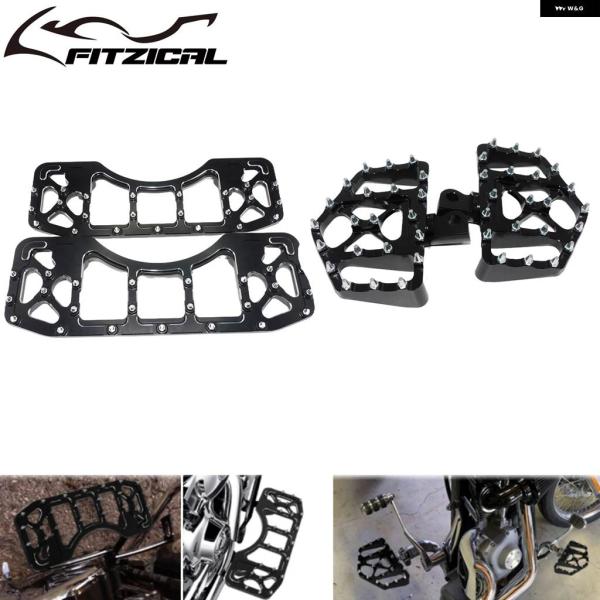 オートバイ ドライバーフロアボード フットレスト ペダルフロントワイド フットペグ ハーレー スポーツスター XLツーリングロードストリートグライド ダイナ ソフテイル カスタム パーツ アクセサリーHigh-concerned chemi...