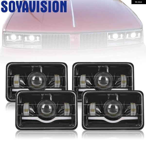 4X6インチ LED ヘッドライト DRL H4651 H4652 H4656 H4666 H6545 ヘッドランプ ピータービルト ケンワース フォード タークス ホンダ スズキ DRZ オートバイ カスタム パーツ アクセサリーHigh...