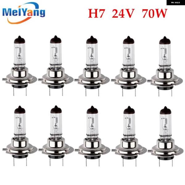 10個 H7 24V 70W 4300K イエローフォグハロゲン 電球 ランニングカー ヘッドランプ スタイリング ソース パーキング日 カスタム パーツ アクセサリーHigh-concerned chemical:NoneWattage:...