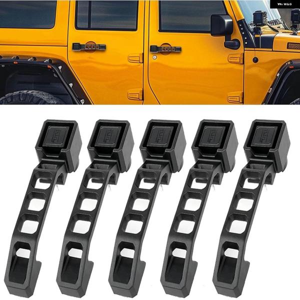 外装 ドアハンドル テールゲートハンドル 2007-2018 ジープ ラングラー JK/JKU ブラック デューティ ポストモダン メカニカル スタイル 5個 カスタム パーツ アクセサリーHigh-concerned chemical:N...