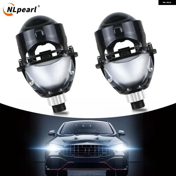 2.5インチ 120W バイLEDプロジェクターレンズ LEDライト H4 H7 9005 9006 車用 ヘッドライト バルブ ハイ/ロービーム RETROKITS ターボファン カスタム パーツ アクセサリーHigh-concerned...