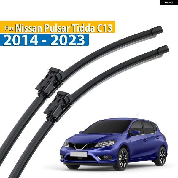 ワイパー LHD フロント ワイパー ブレード 日産 パルサー ティッダ C13 2014 - 2023 ヨーロッパ フロントガラス ウィンドウブラシ 26インチ 14インチ カスタム パーツ アクセサリーHigh-concerned ch...