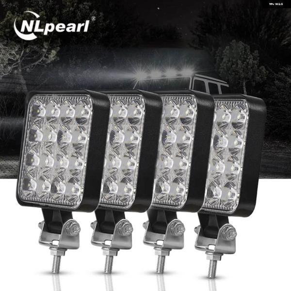 NLPEARL 42W 48W ミニLED作業灯 12V 24V LED ライトバー オフロードスポットライト ジープ トラック 4X4 車 SUV ATV BARRA LED ヘッドライト カスタム パーツ アクセサリーHigh-conc...