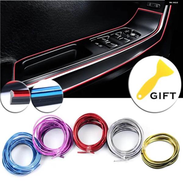 5M 車用 装飾 ストリップ 車内 ダッシュボード ドアエッジ トリム カーアクセサリー VW フォルクスワーゲン ゴルフ 4 7 ポロ パサート ティグアン カスタム パーツ アクセサリーHigh-concerned chemical:N...