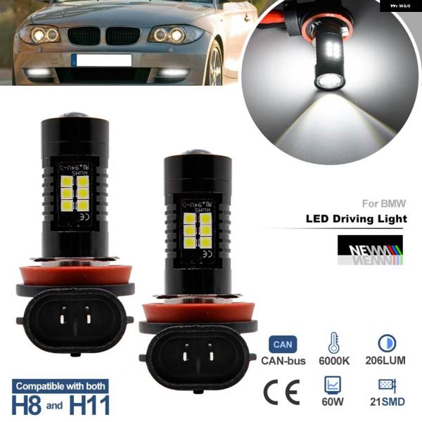 LED H8 H11 フォグランプ BMW 1シリーズ E81 E87 E82 E88 2シリーズ F22 F23 3シリーズ E46 BIMMER ヘッドライト ちらきなし ドライビングライト カスタム パーツ アクセサリーHigh-co...