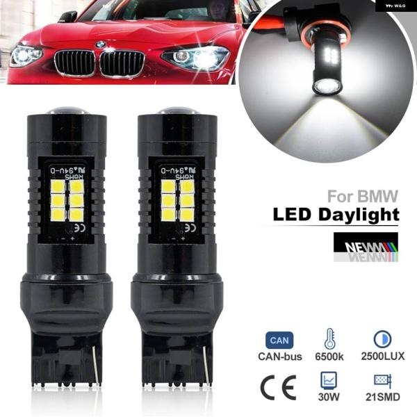 CANBUS 7440 T20 W21W LED デイタイム ランニングランプ BMW 1シリーズ F20 F21 2010 - 15 BIMMER ヘッドライト デイライト カスタム パーツ アクセサリーHigh-concerned ch...
