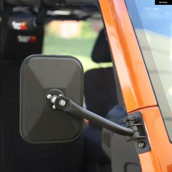 ドアオフサイドミラー クイックリリース長方形ミラー 1997-2014 - 18 JEEP WRANGLER TJ JK UNLIMITED 1組 カスタム パーツ アクセサリーHigh-concerned chemical:NoneSpe...