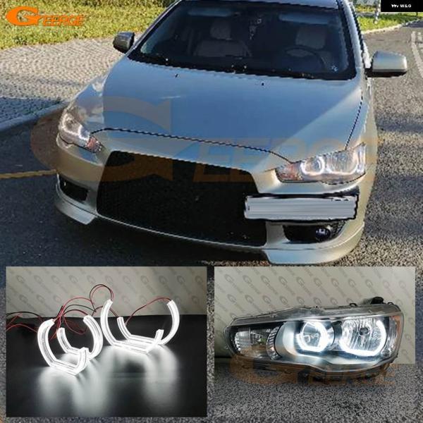 三菱 ランサー X VIII 10 EVO 2007 - 2011 - 16 超高輝度 DTM M4 スタイル LED エンジェルアイキット ハローリング カスタム パーツ アクセサリーHigh-concerned chemical:Non...