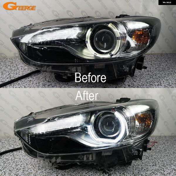 マツダ 6 アテンザ マツダ 6 GJ GL 2014 - 16 超高輝度 DTM M4 スタイル LED エンジェルアイ ハローリング カーアクセサリー カスタム パーツ アクセサリーHigh-concerned chemical:Non...