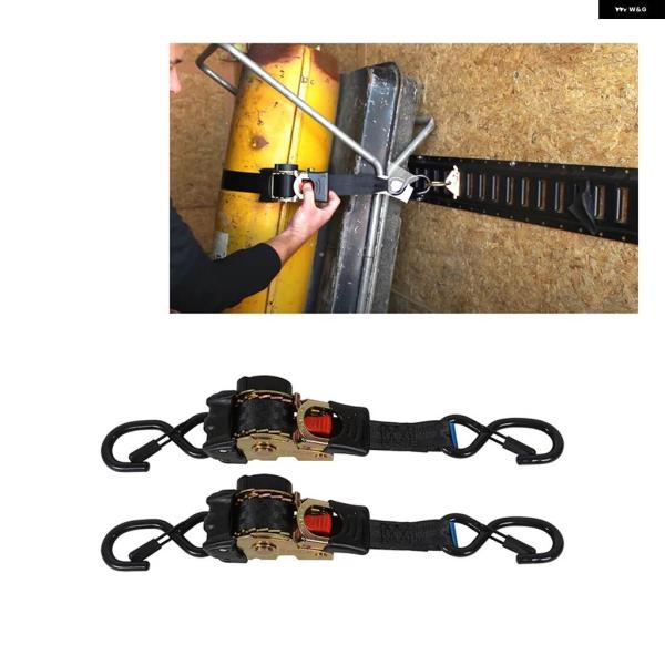 オートリトラクトラチェットタイダウンストラップフック 25MMX.1.8M 貨物トランサム用 フラットベッドやトレーラーへ キャリア 固定 カスタム パーツ アクセサリーItem Weight:0.5kgItem Height:0inchI...