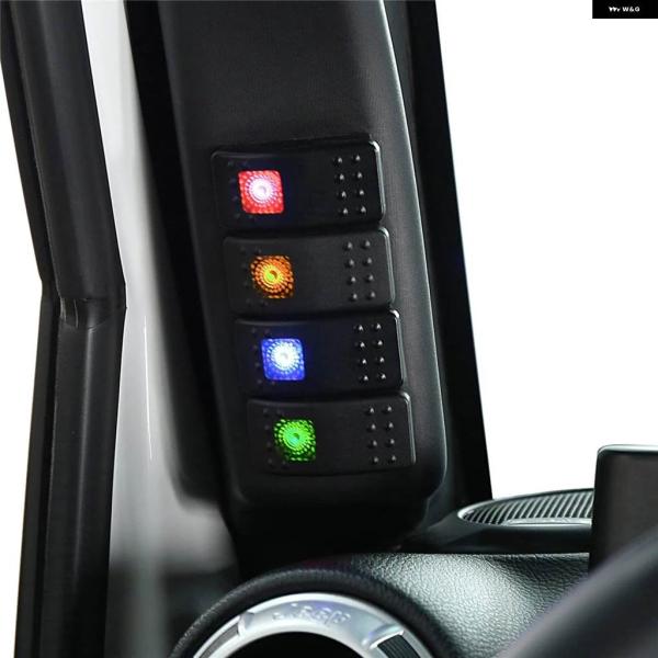 ジープ ラングラー JK 2007-2017 左側Aピラー 4スイッチポッド パネル キット 車内アクセサリー カスタム パーツ アクセサリーSpecial Features:Switch for LED LightItem Weight:...