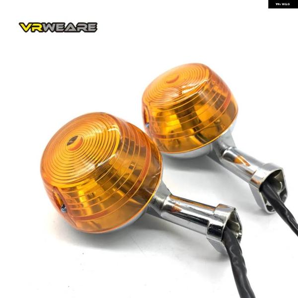 JH70 バイク フロント インジケーター ヴィンテージラウンド ウインカーライト ステアリングライト ウィンカー リアライト ラウンド 製 カスタム パーツ アクセサリーBattery Included:NoHigh-concerned ...