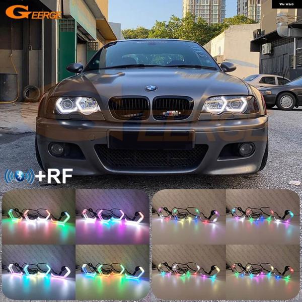 BMW E46クーペカブリオコンバーチブルM3ウルトラコンセプトアイコニック スタイル ダイナミックマルチカラーRGB LED エンジェルアイズ キット ハローリング用 カスタム パーツ アクセサリーHigh-concerned chemi...