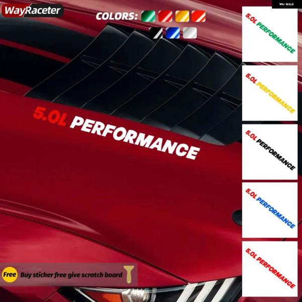 5.0L パーマンススタイル カーフード デカール ボンネット ボディ リアトランク フェンダー ステッカー D マスタング F150 アメリカンマッスルモデル カマロ カスタム パーツ アクセサリーCategory:StickersTyp...