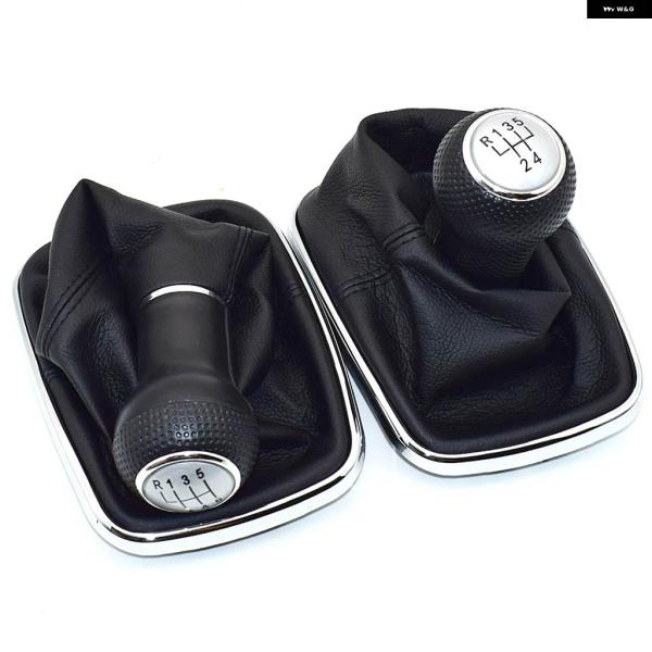 23MM フォルクスワーゲン VW ゴルフ 4 IV MK4 GTI R32 ボーラ ジェッタ 5速 ブラックフレーム ギアシフトノブ レバー ゲイターブーツ 1999-2004 カスタム パーツ アクセサリーHigh-concerned ...