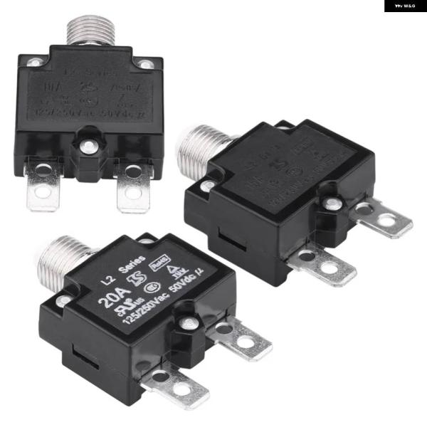 AC 12/20V 10A/1A/20A リセットサーマルスイッチ 押し ボタン 式回路ブレーカー 過電流 過負荷 ジェネレーター カスタム パーツ アクセサリーHigh-concerned chemical:NoneSpecial Fea...