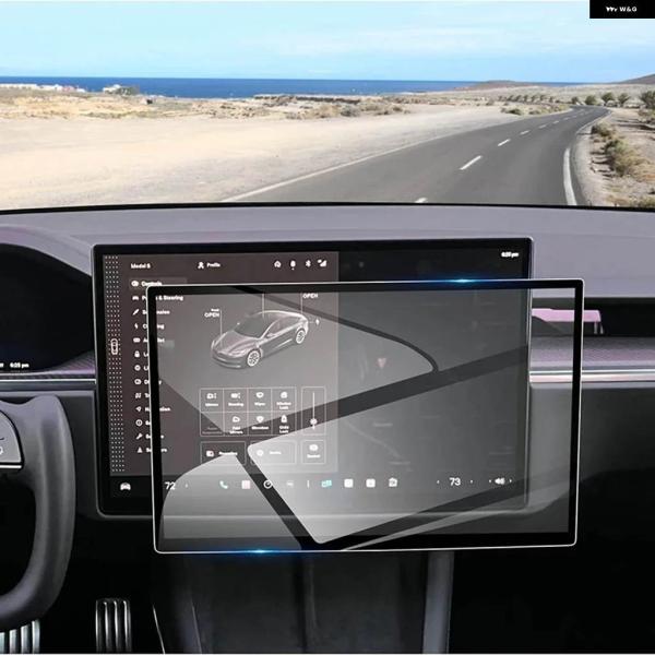 BEVO HDスクリーン プロテクター テスラ モデルS X 2021 - 2024 ナビゲーションリアスクリーン 傷防止フィルム カスタム パーツ アクセサリーHigh-concerned chemical:NoneSticker Pla...