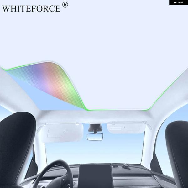 テスラ モデルY/3/S 2021-2025 アイスクリスタルサンシェード ルーフ スプリットサンスクリーン モデルY ジュニパーサンルーフ カラフルプロテクションシェード ネット カスタム パーツ アクセサリーHigh-concerned...