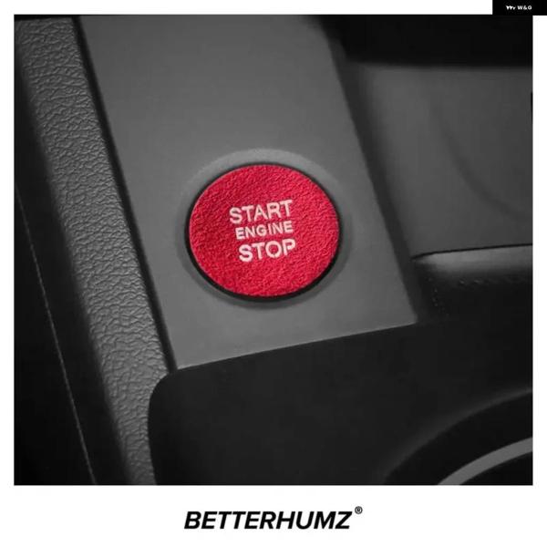 アウディ A4 A5 B9 B8 A6 A6L A7 C7 Q3 Q5 8R S3 RS3 8V アルカンターラ エンジン スタート ストップ ボタン ステッカー トリム 車内 チューニング カスタム パーツ アクセサリーHigh-conc...