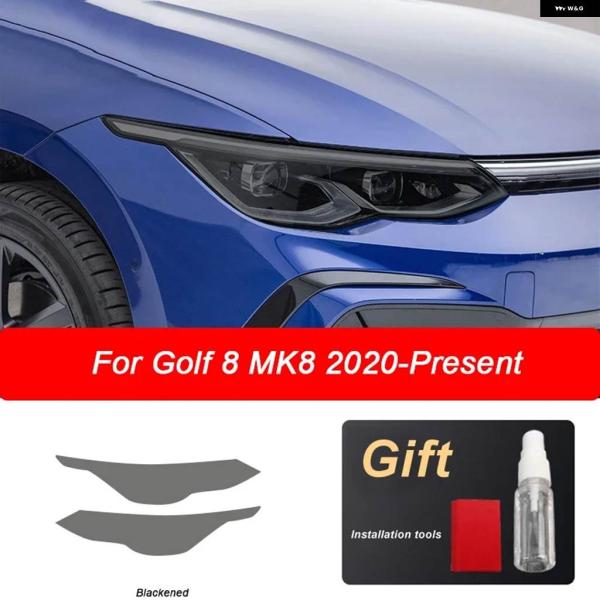 フォルクスワーゲン VW ゴルフ 8 MK8 R LINE GTI 2020 2021 車用 ヘッドライト フィルム クリア ステッカー ツール カスタム パーツ アクセサリーHigh-concerned chemical:NoneMate...
