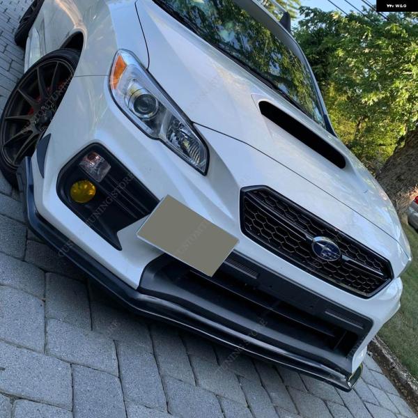 グロス CS スタイル フロント バンパー リップスポイラー スプリッター ディフューザー レトロ スバル WRX STI MK4 VA 2018-2021 プレフェイスリフト用 カスタム パーツ アクセサリーHigh-concerned ...