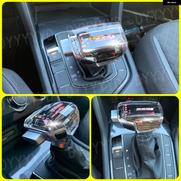 フォルクスワーゲン パサート B8 CC ゴルフ 7 DSG ギア シフト ノブ マゴタン ビートル トゥアレグ ティグアン ジェッタ MK 6 7 LED クリスタル ギア レバー シフター カスタム パーツ アクセサリーHigh-con...
