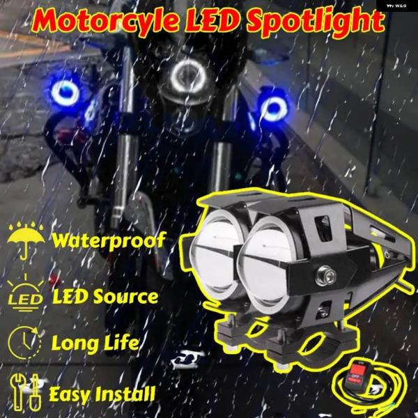 LEDスポットライト バイク ヘッドライト エンジェルアイズ U7 ミニ自転車ランプ モトLED補助 ヘッドライト フォグランプ カスタム パーツ アクセサリーHigh-concerned chemical:NoneItem Type:He...