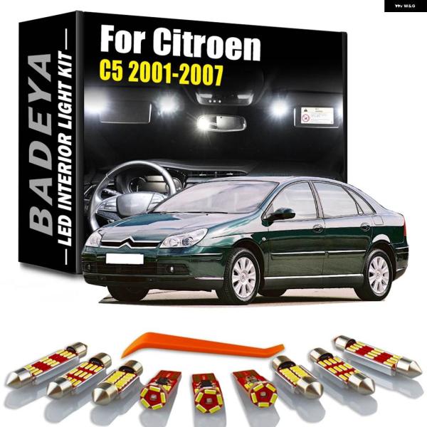 15個 CANBUS LED インテリア マップ読書灯キット 化粧鏡ランプ シトロエン C5 セダン ワゴン 2001 - 07用 カスタム パーツ アクセサリーHigh-concerned chemical:NoneSize:36mmFo...