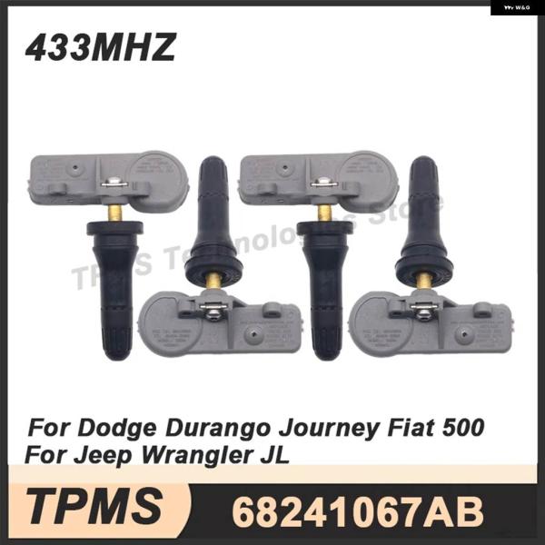 1/4個 TPMS 68241067AB タイヤエア圧センサー ダッジ ジャーニー ジープ ラングラー JL フィアット 500 クライスラー 433MHZ カスタム パーツ アクセサリーHigh-concerned chemical:No...