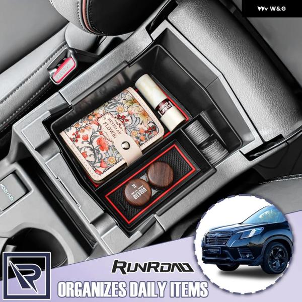 2025 スバル フォレスター アームレスト 収納 ボックス トレイ センター コンソール オーガナイザー 車内 収納 センター コンソール ボックス アクセサリー カスタム パーツ アクセサリーProduct shape:Rectangl...