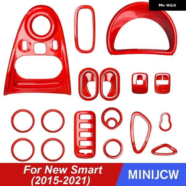 装飾 カバー 赤 ドアハンドル アウトレット カバー シェル カスタム 自動車内装アクセサリー スマート453 フォーツー フォーフォー カスタム パーツ アクセサリーHign-concerned Chemical:NoneOther Pa...