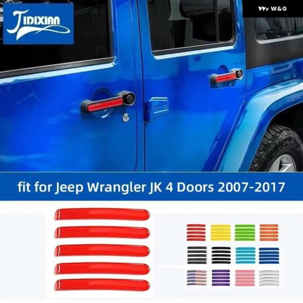 ジープ ラングラー JK 2007-11-2017 車 外装 ドア グラブハンドル デコレーション カバー アクセサリー カスタム パーツ アクセサリーHign-concerned Chemical:NoneCategory:3DType ...